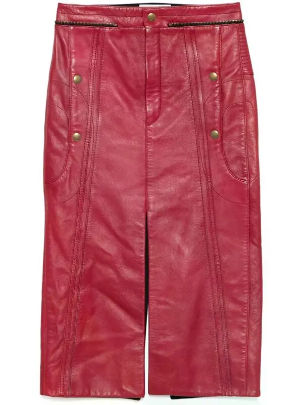 Chloé Leather Pencil Skirt