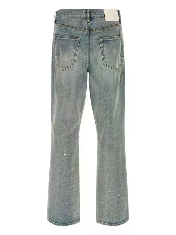 PURPLE BRAND P011 Slash-paint Jeans