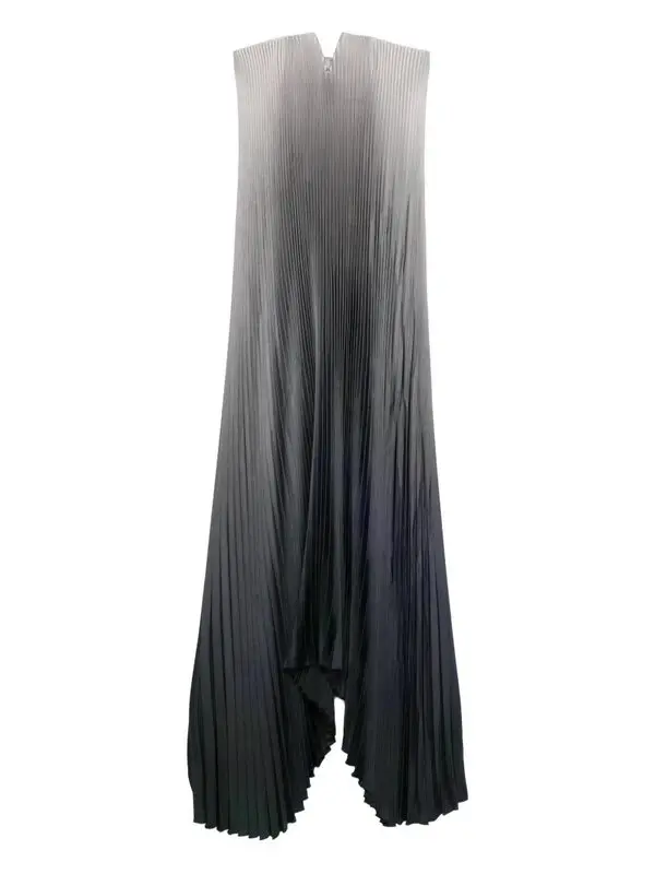 L'IDEE Pleated Ombré Gown - Grey