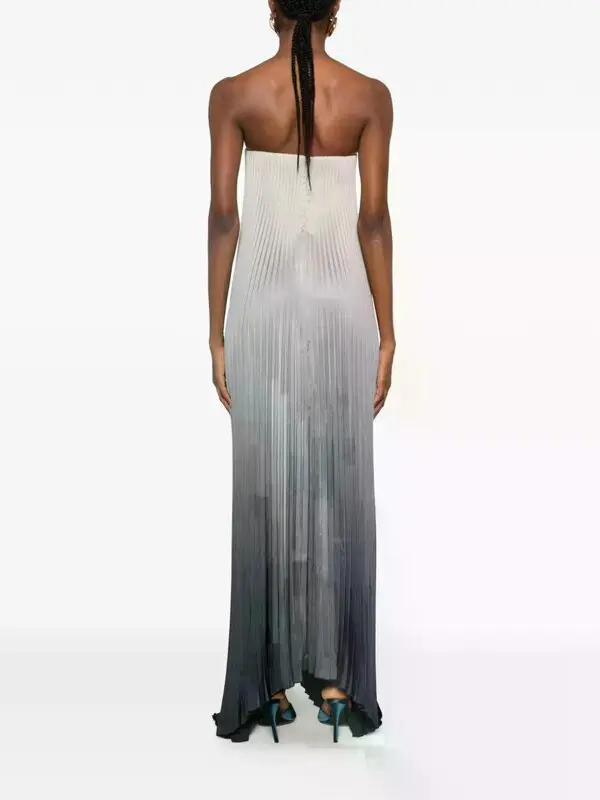 L'IDEE Pleated Ombré Gown - Grey