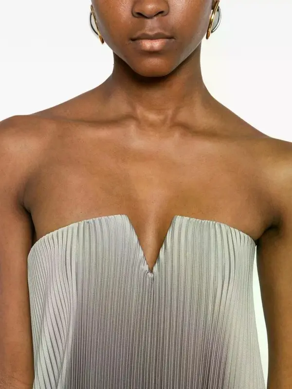 L'IDEE Pleated Ombré Gown - Grey