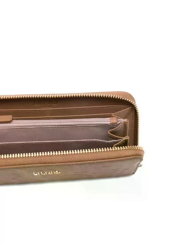 Liu Jo Embossed Zip Around Wallet - Neutrals