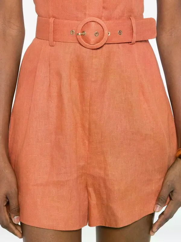 Zimmermann Belted Halter Playsuit - Orange