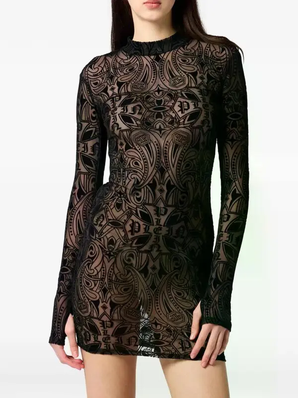 Philipp Plein Long-sleeve Mini Dress