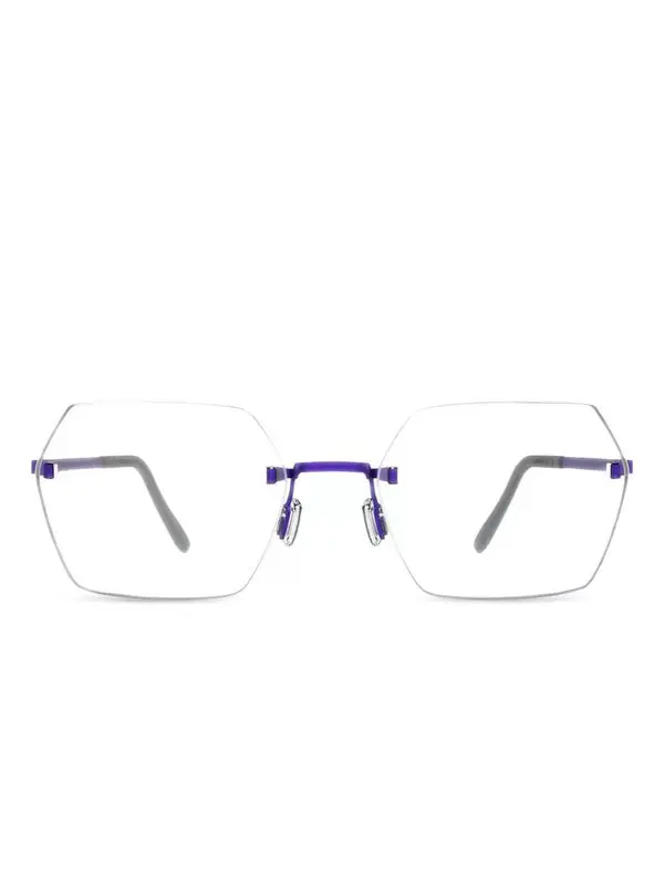 BLACKFIN Aero A-n Rimless Geometric Frame Glasses - Purple
