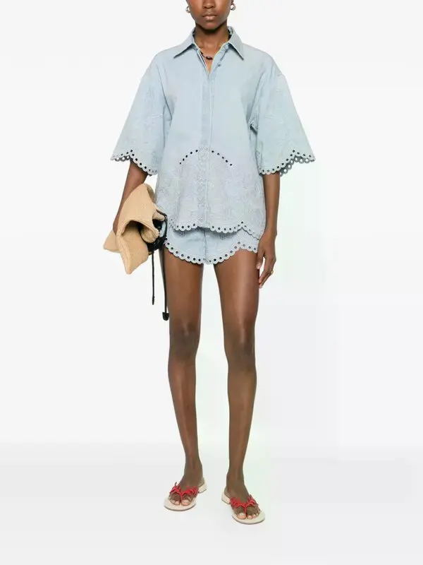 Zimmermann Eyelet Drawstring Shorts