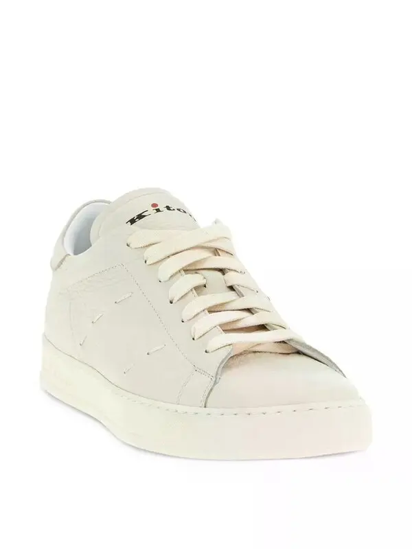 Kiton Leather Sneakers - Neutrals