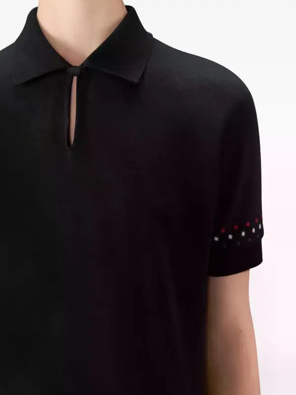 Thom Browne Snowflake-embroidered Polo Top