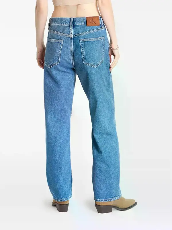 Calvin Klein Straight Leg Ripped Jeans
