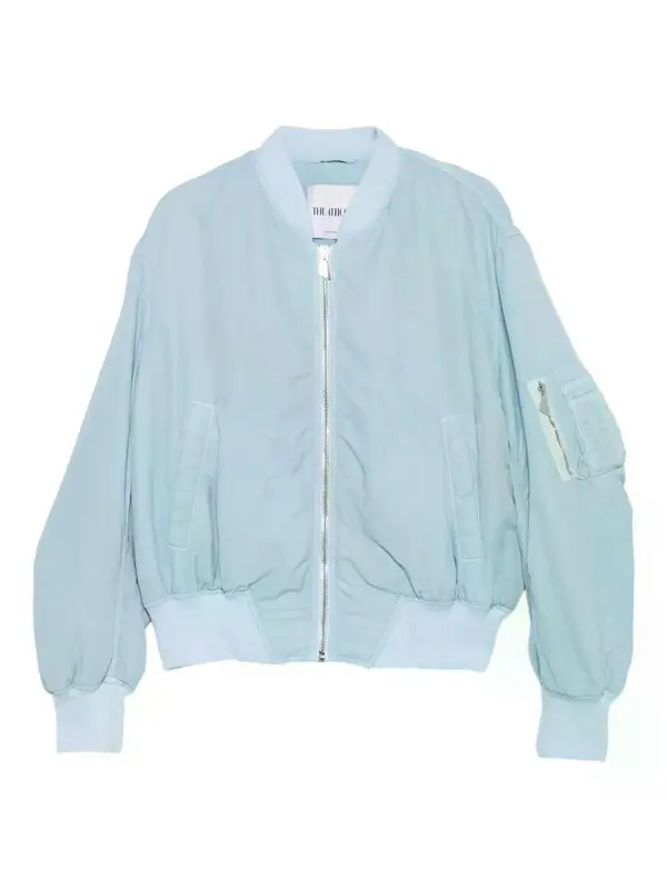 Attico Anja Zip Bomber Jacket - Blue