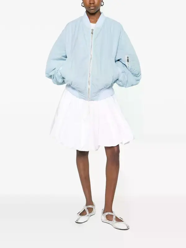 Attico Anja Zip Bomber Jacket - Blue