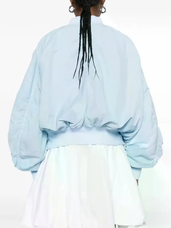 Attico Anja Zip Bomber Jacket - Blue