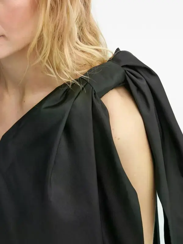 Sleeper Bow One-shoulder Midi Dress