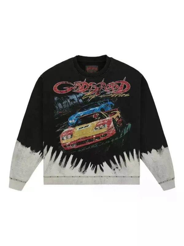 GODSPEED Graphic Long Sleeve Sweater - Black