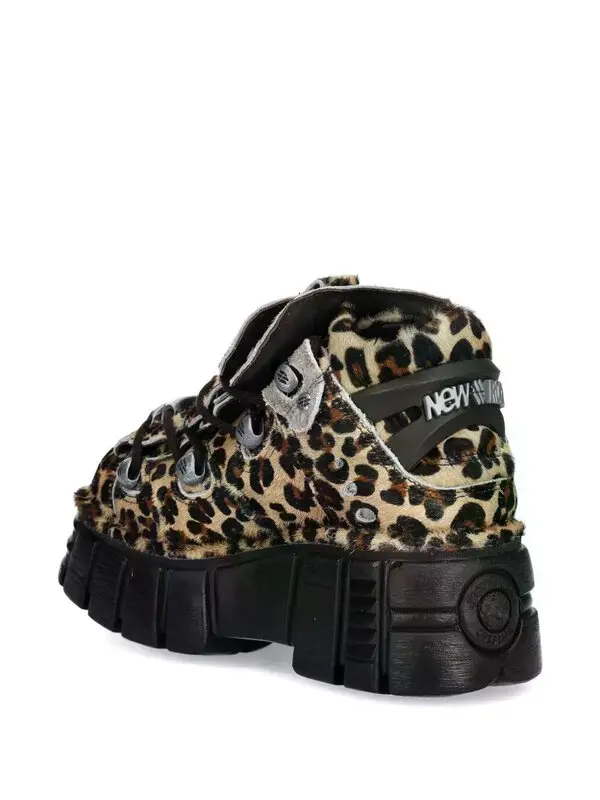 NEW ROCK 60mm Leopard-print Platform Sneakers - Brown