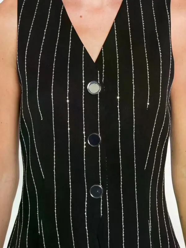 Sandro Striped Sequined Waistcoat