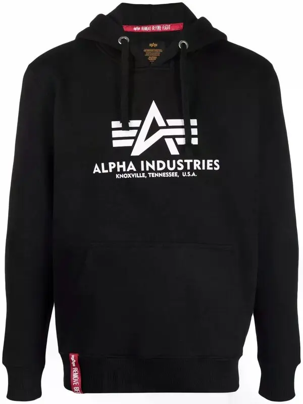 Alpha Industries Logo Drawstring Hoodie