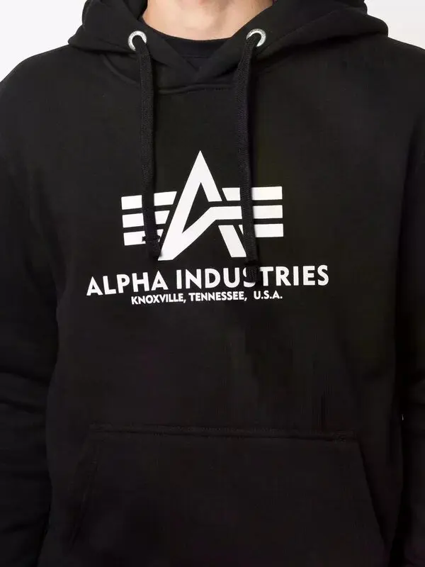 Alpha Industries Logo Drawstring Hoodie