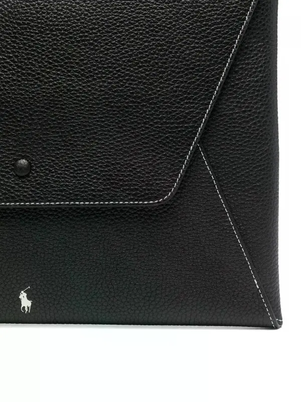Polo Ralph Lauren Topstitch Envelope Purse - Black