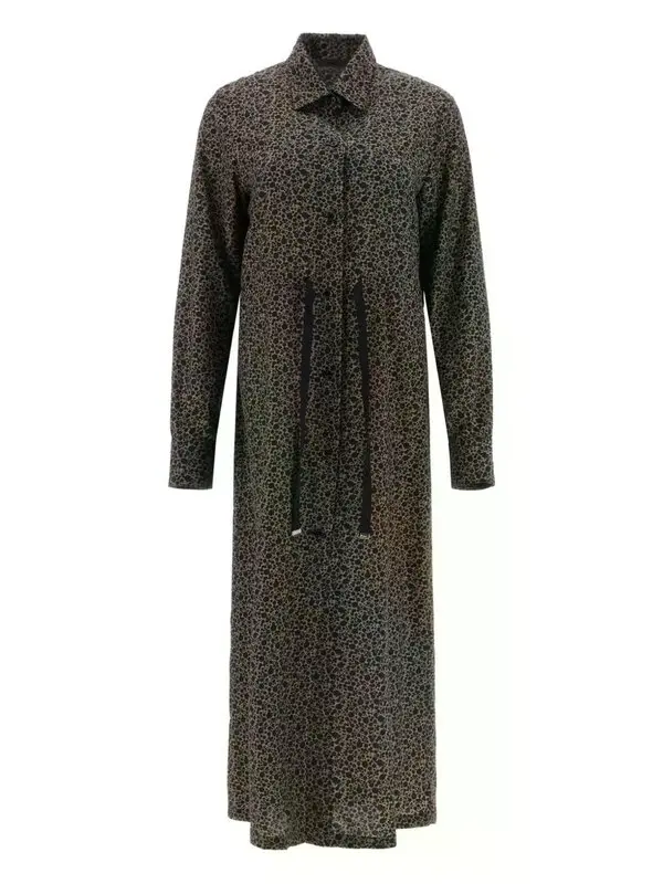 Herno Printed Midi Shirtdress - Black