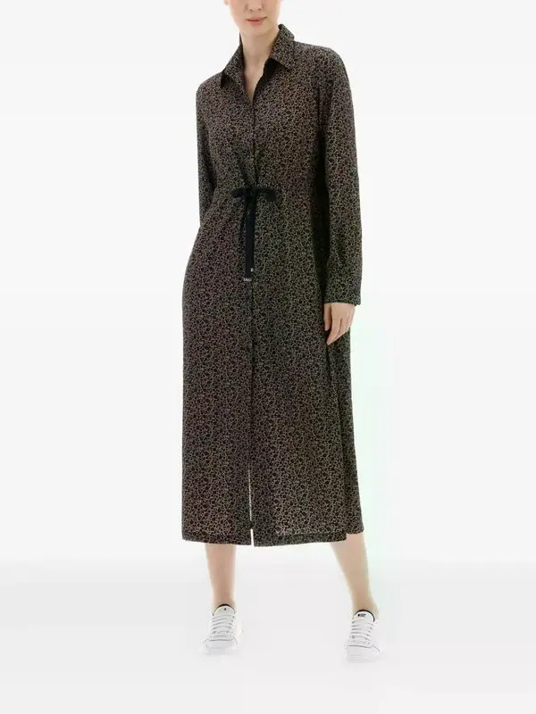 Herno Printed Midi Shirtdress - Black