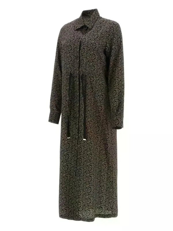 Herno Printed Midi Shirtdress - Black