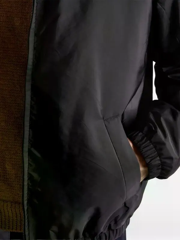 Prada Shirt-style Collar Padded Jacket - Black