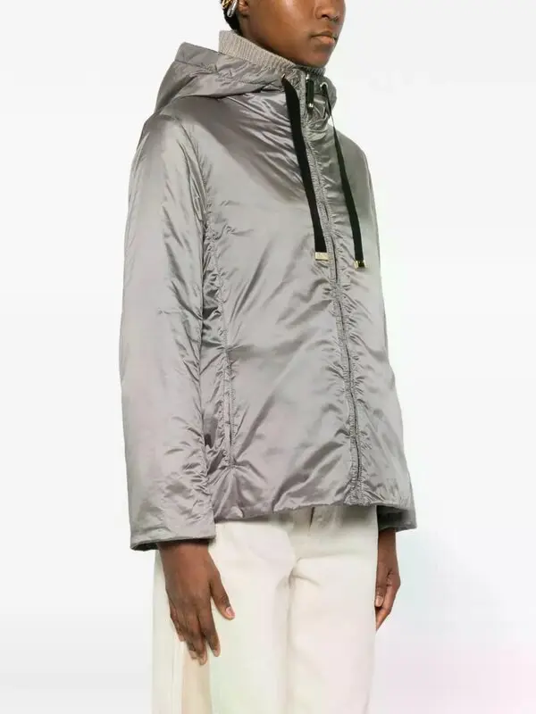 Max Mara Zip-up Hooded Jacket - Green