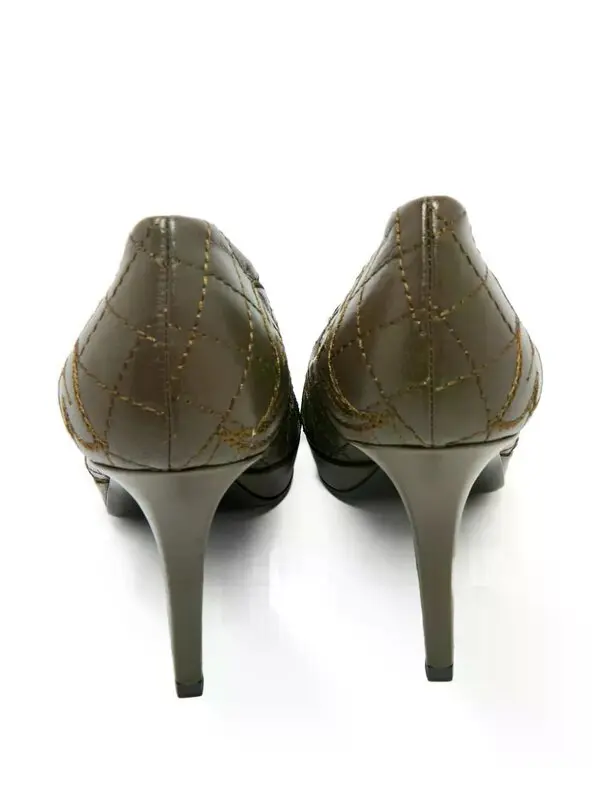Versace Embroidered Leather Stiletto Pumps