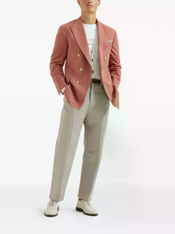 Brunello Cucinelli Double-breasted Blazer - Orange