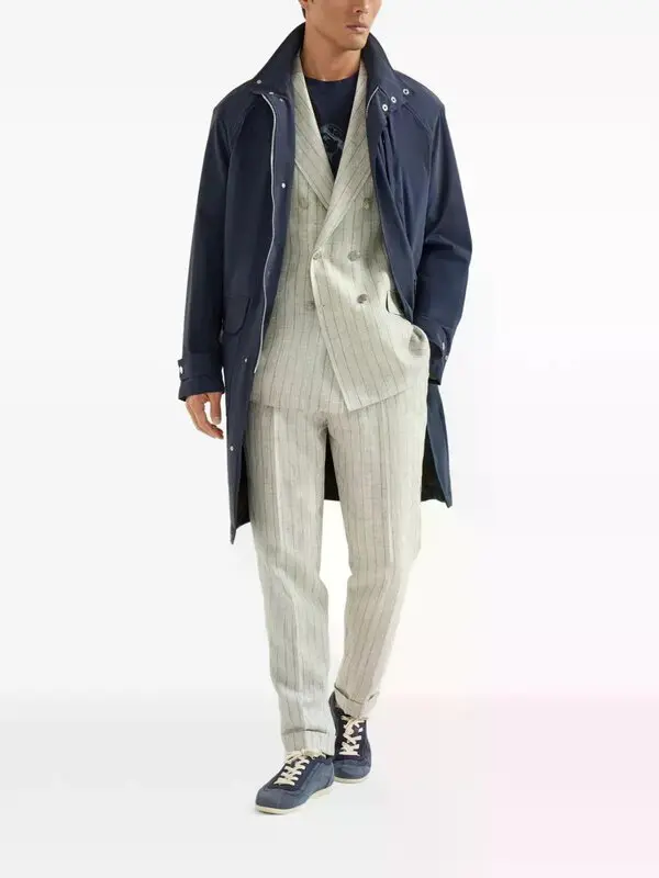 Brunello Cucinelli Striped Pleated Trousers