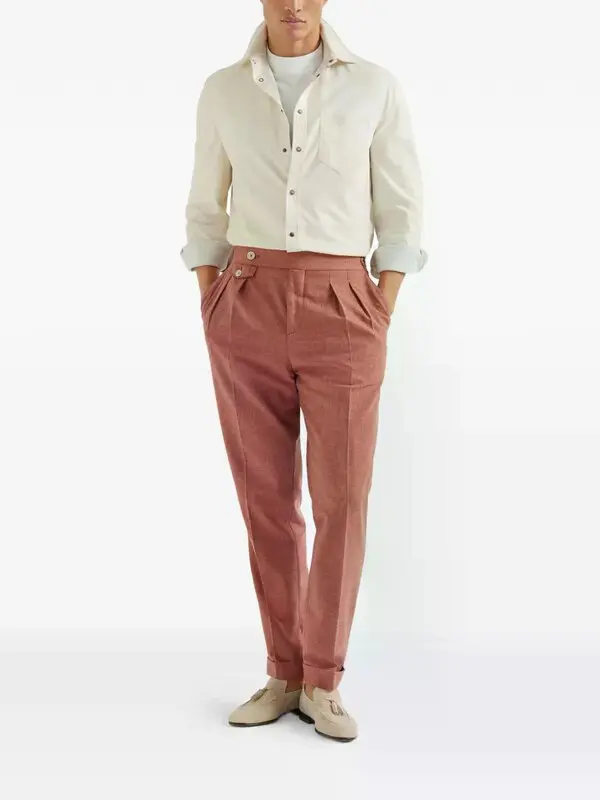 Brunello Cucinelli Pleated Trousers - Orange