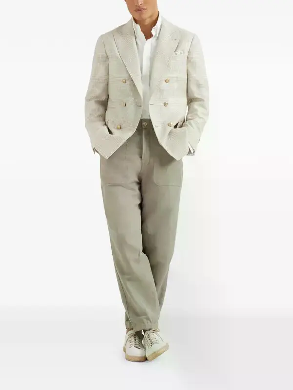 Brunello Cucinelli Prince Of Wales-pattern Double-breasted Blazer