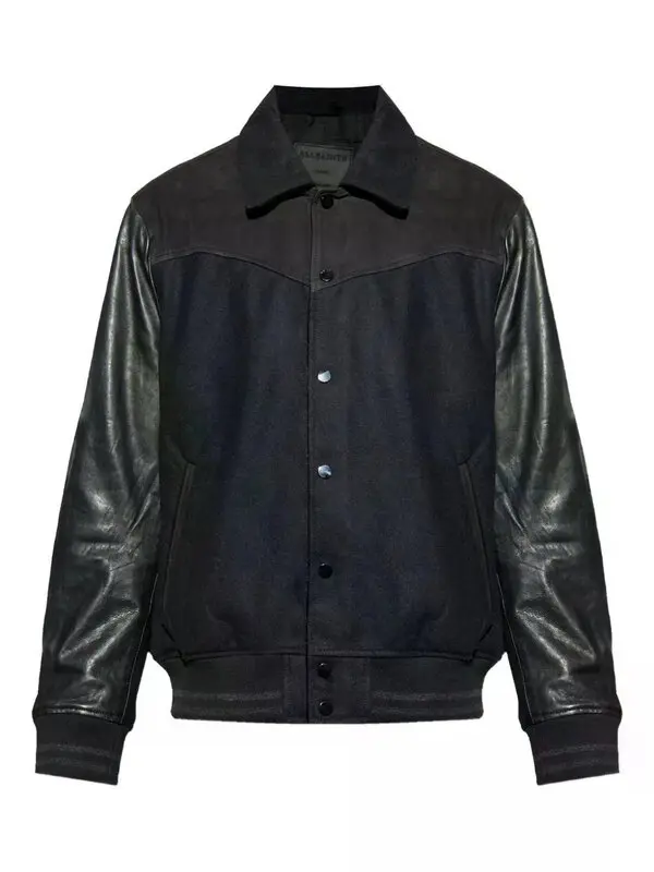 ALLSAINTS Leather Panelled Jacket