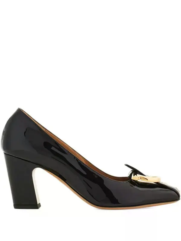 FERRAGAMO 70mm Gancini Block-heel Pumps - Black