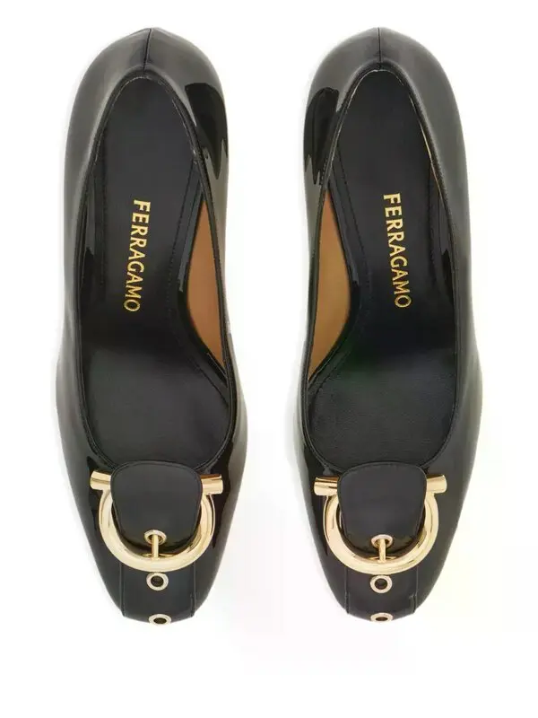 FERRAGAMO 70mm Gancini Block-heel Pumps - Black