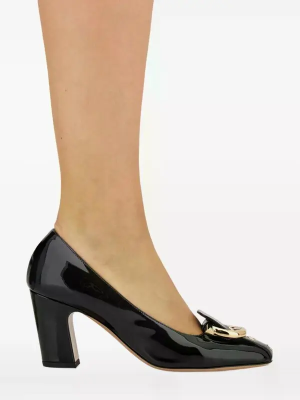 FERRAGAMO 70mm Gancini Block-heel Pumps - Black