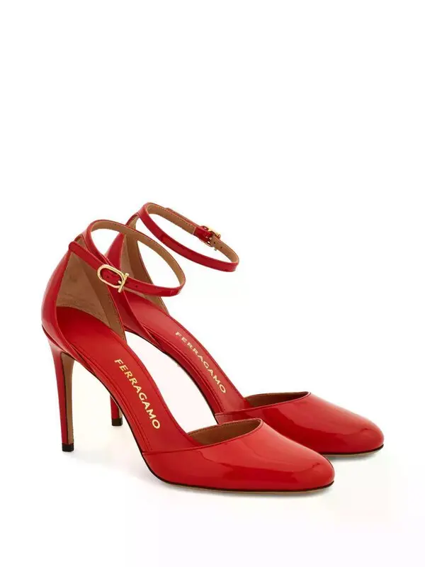 FERRAGAMO Patent Leather Stiletto Heel Pumps