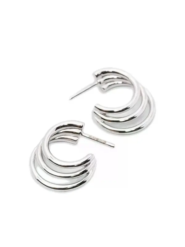 SHAUN LEANE Bound Hoop Earrings - Silver