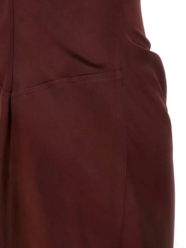 Victoria Beckham Ruched Short-sleeve Dress - Red