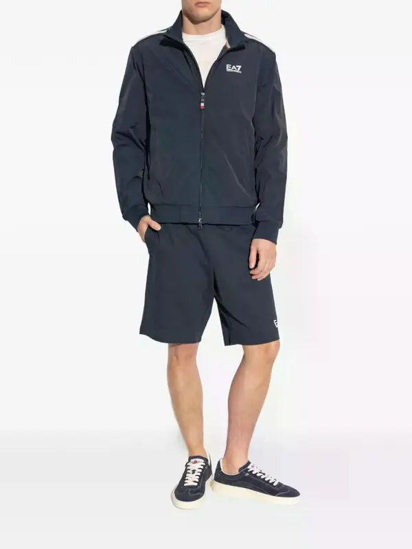 EA7 Zip-fastening Striped Jacket