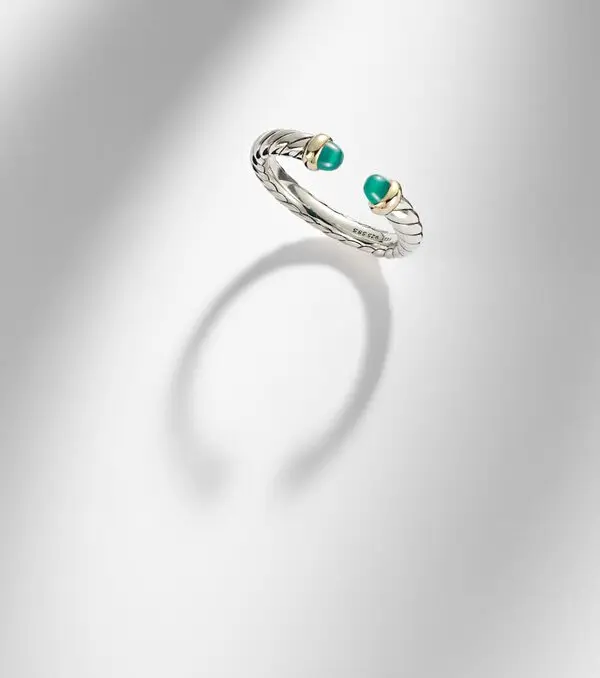 David Yurman Cable Collectibles® Petite Cable Ring With Onyx