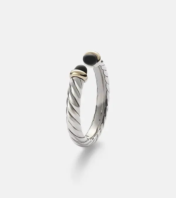 David Yurman Cable Collectibles Petite Ring With Onyx