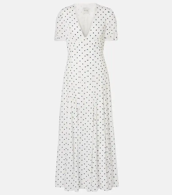 Posse Paloma Polka-dot Maxi Dress - Blue