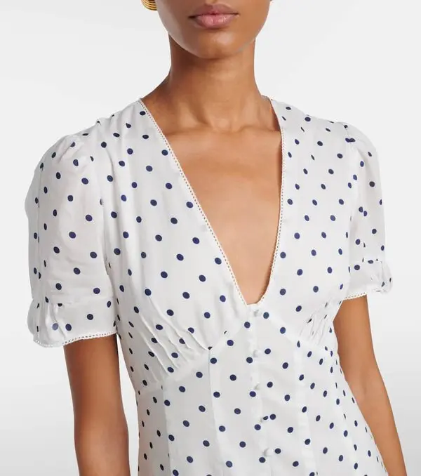 Posse Paloma Polka-dot Maxi Dress - Blue