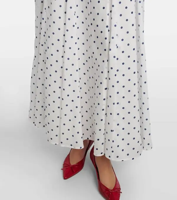 Posse Paloma Polka-dot Maxi Dress - Blue