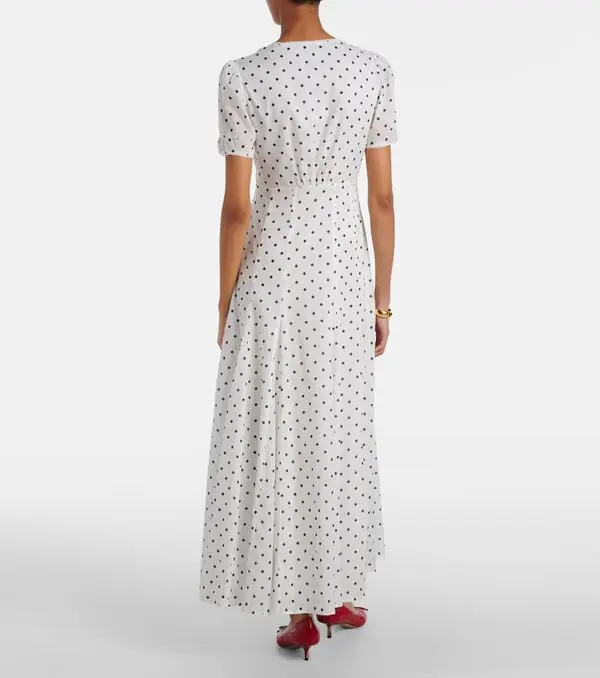 Posse Paloma Polka-dot Maxi Dress - Blue