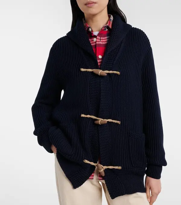 Ralph Lauren Cotton And Silk Shawl Collar Cardigan