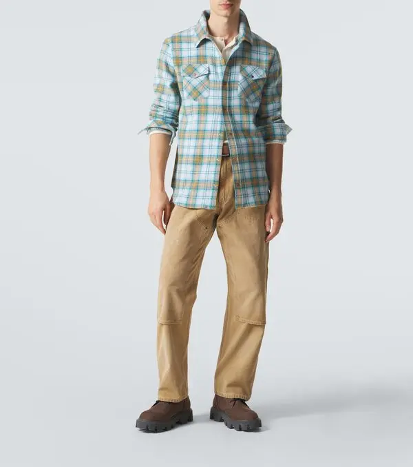 GOD'S TRUE CASHMERE Freedom Cashmere Shirt With Amethyst - Blue