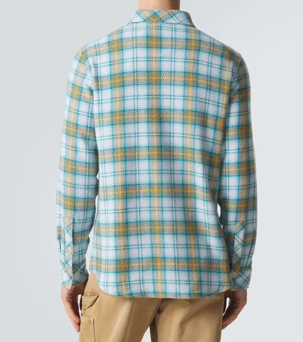 GOD'S TRUE CASHMERE Freedom Cashmere Shirt With Amethyst - Blue